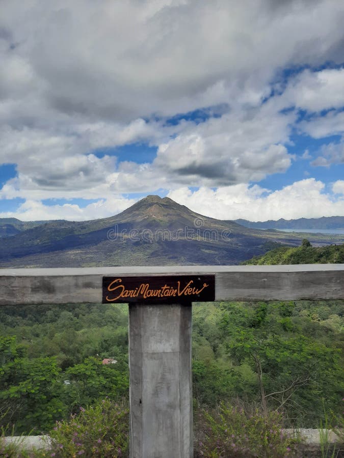 Non Active Volcano in the Bali Stock Image - Image of transport ...