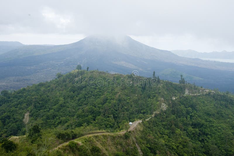 Volcano in Bali island stock image. Image of disaster - 11537683