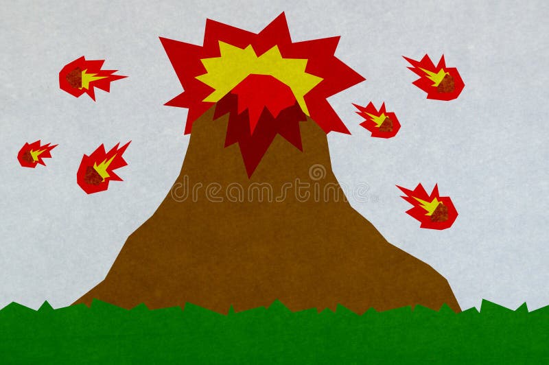 Sad volcano cartoon stock illustration. Illustration of volcano - 49199663