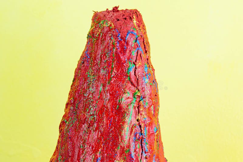 Volcano Clay Model School Projects Stock Image - Image of futuristic ...