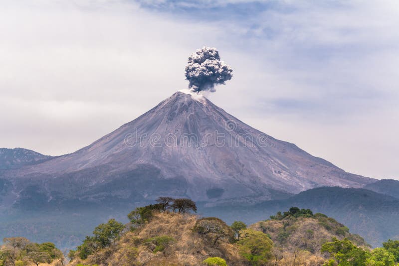 The Colima Volcano is Active. Stock Photo - Image of phenomenon, mexico ...