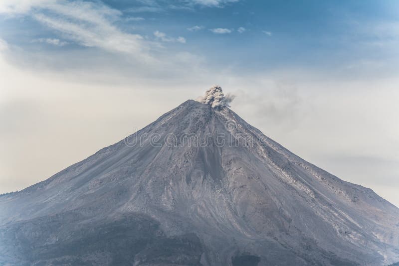 The Volcano of Colima is a Mountain of Great Height. Stock Photo ...