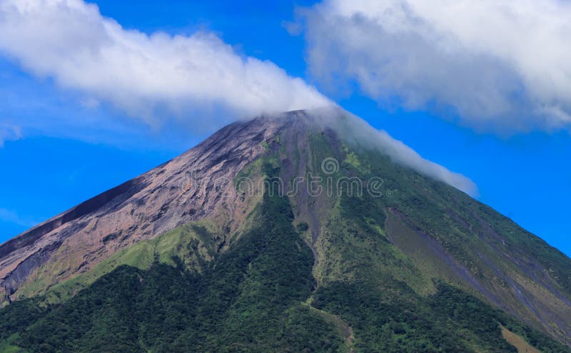 Volcano Concepcion View in Ometepe Stock Photo - Image of volcano ...