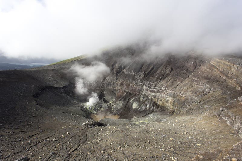 Volcano Crater in Activity in North Sulawesi Stock Photo - Image of ...