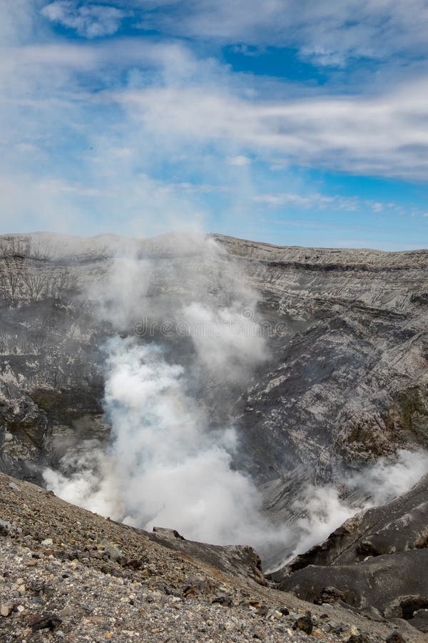 Volcano Crater Aso Caldera stock photo. Image of mount - 274400056