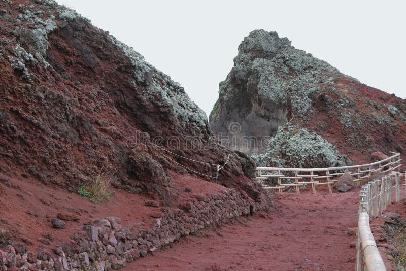 Volcano Crater Slope. Vesuvius, Naples, Italy Stock Photo - Image of ...