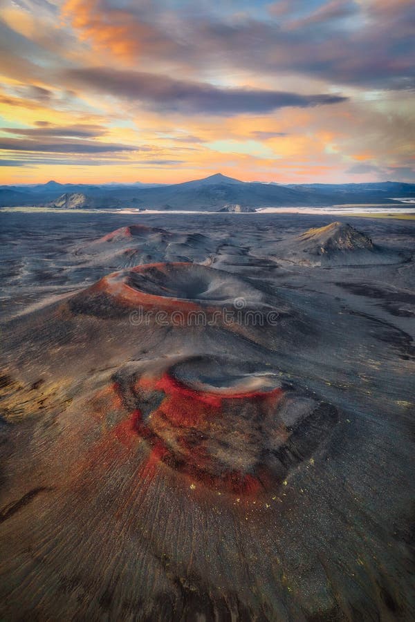 Volcano Craters in the Icelandic Highlands Taken in August 2020 Stock ...