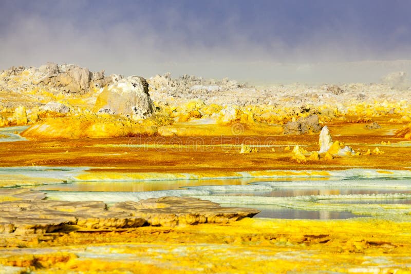Volcano Dallol, Ethiopia stock photo. Image of lava, heat - 95408084