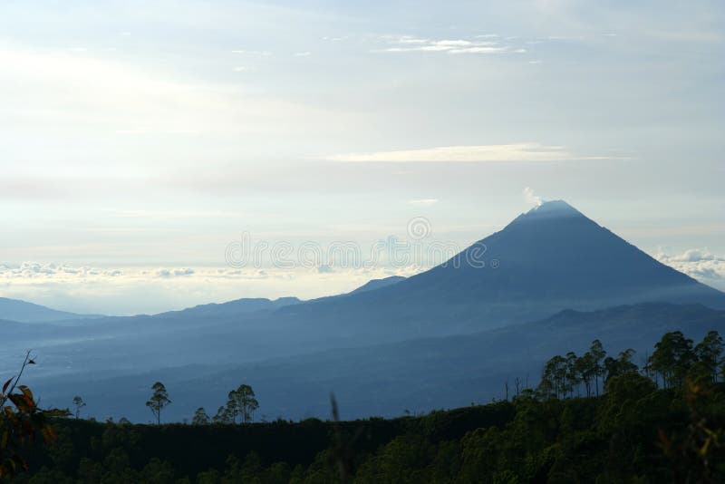Volcano at dawn stock image. Image of clear, asian, colour - 26204689