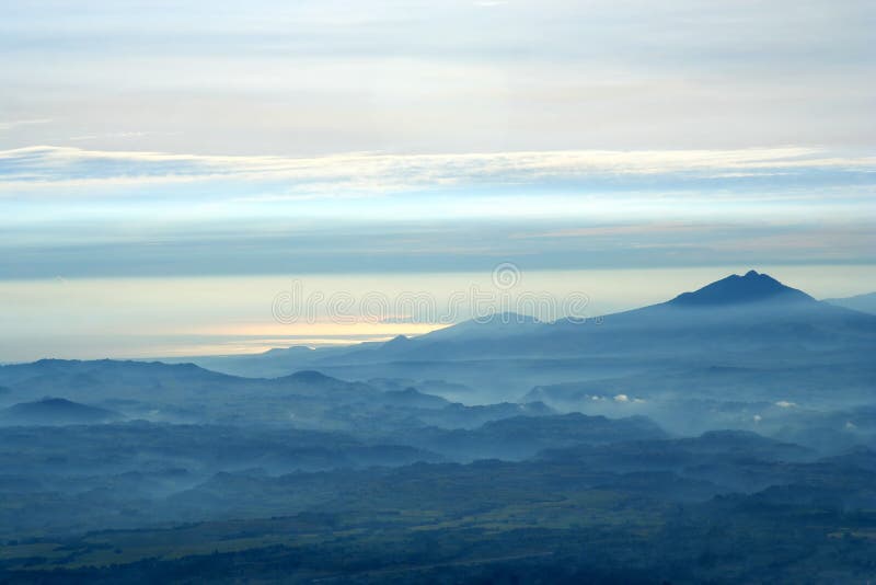 Volcano at dawn stock image. Image of colourful, beautiful - 26204691