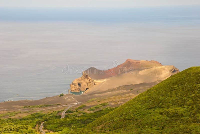 Volcano dos Capelinhos stock image. Image of brown, juniper - 25987577