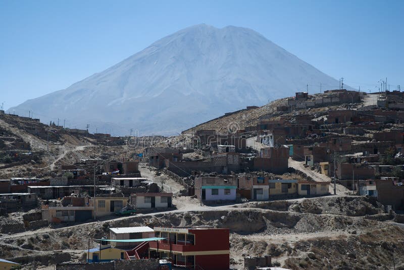 Misty Volcano at Arequipa, Peru Stock Image - Image of peruvian ...