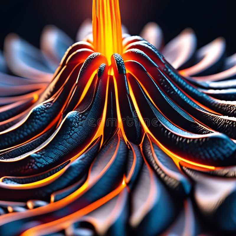 Volcano is Eruptet, AI-generatet Stock Illustration - Illustration of ...