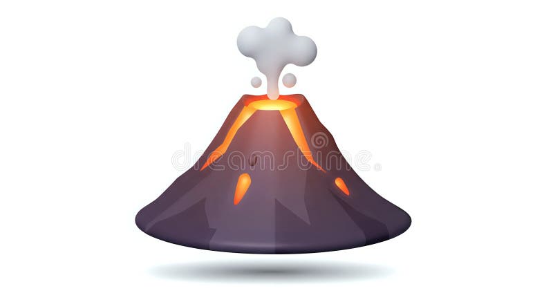 Volcano Erupting Illustration Stock Illustration - Illustration of ...
