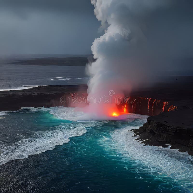 Volcano Erupting in 8k Resolution Stock Image - Image of rock, terrain ...