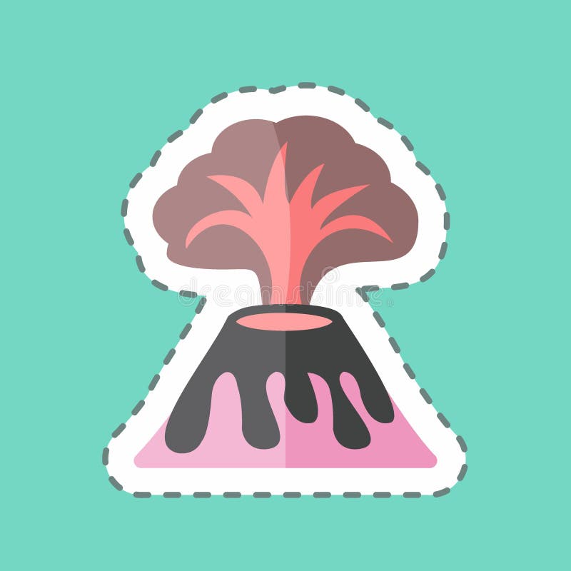 Sticker Volcano Stock Illustrations – 594 Sticker Volcano Stock ...