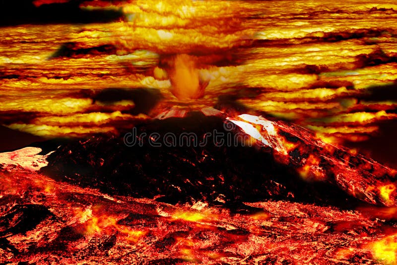 Volcano Spitting Lava Stock Illustrations – 5 Volcano Spitting Lava ...
