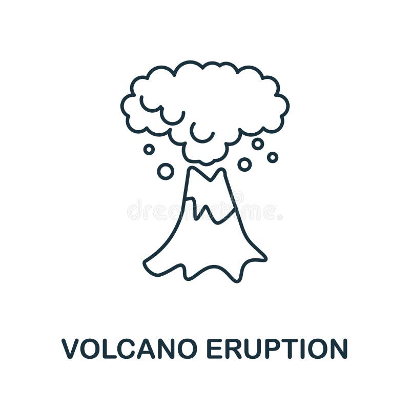 Volcano Eruption Icon. Simple Element from Global Warming Collection ...