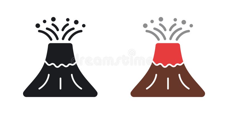 Volcano Eruption Icon Vector Stock Vector - Illustration of volcano ...