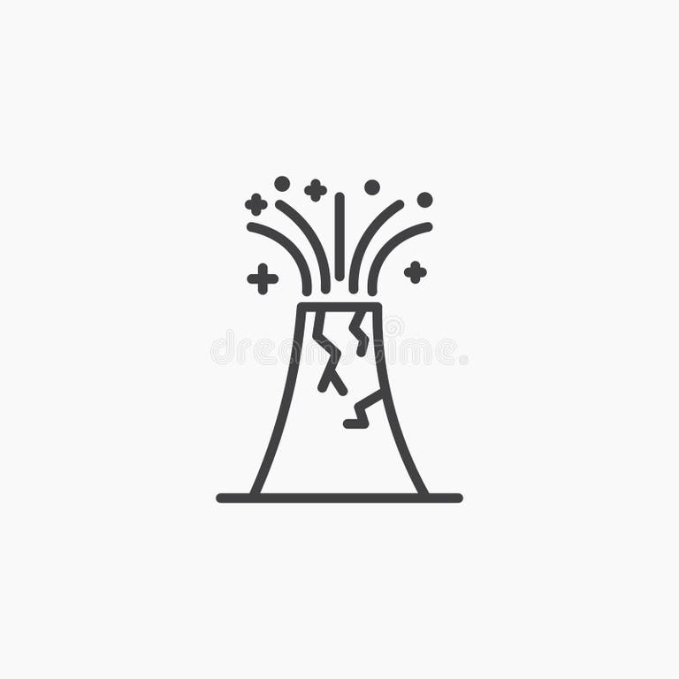 Volcano Eruption Icon Vector Stock Vector - Illustration of eruption ...