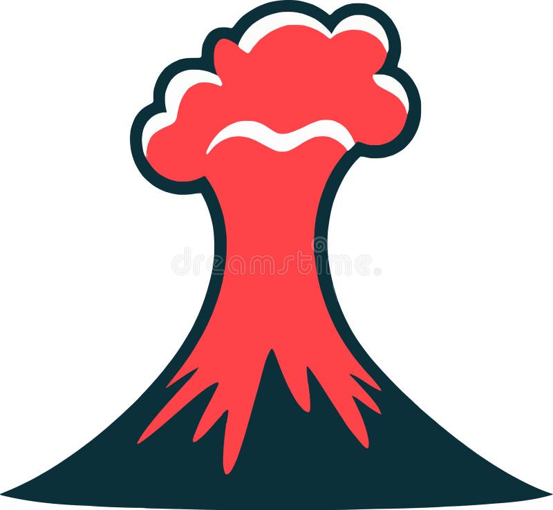 Volcano Eruption with Lava and Ash Cloud Stock Photo - Image of danger ...