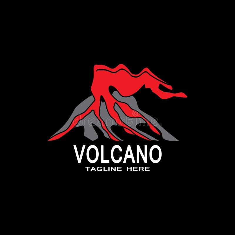 Volcano Eruption Logo Vector Illustration Stock Vector - Illustration ...