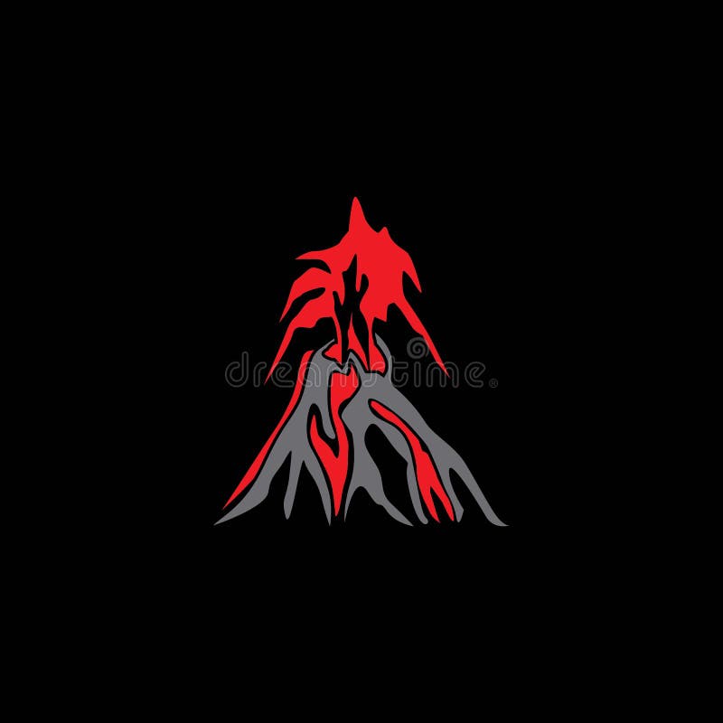 Volcano Eruption Logo Vector Illustration Stock Vector - Illustration ...