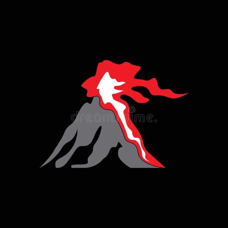 Volcano Eruption Logo Vector Illustration Stock Vector - Illustration ...