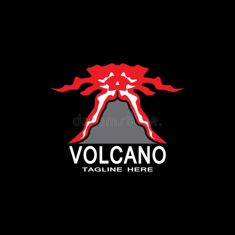 Volcano Eruption Logo Vector Illustration Stock Vector - Illustration ...