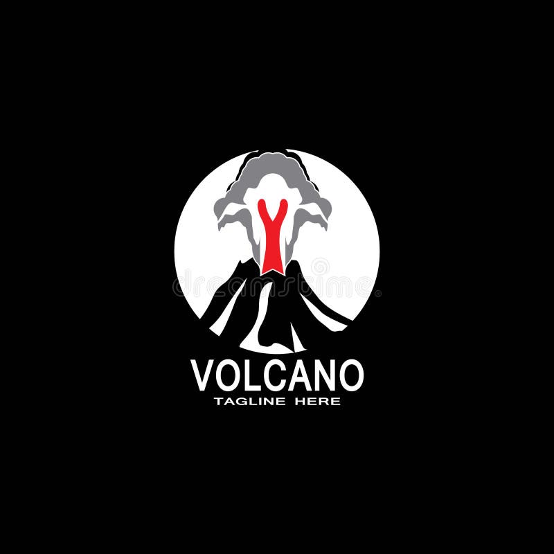 Volcano Eruption Logo Vector Illustration Stock Vector - Illustration ...