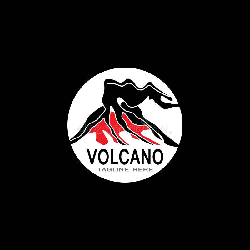 Volcano Eruption Logo Vector Illustration Stock Vector - Illustration ...
