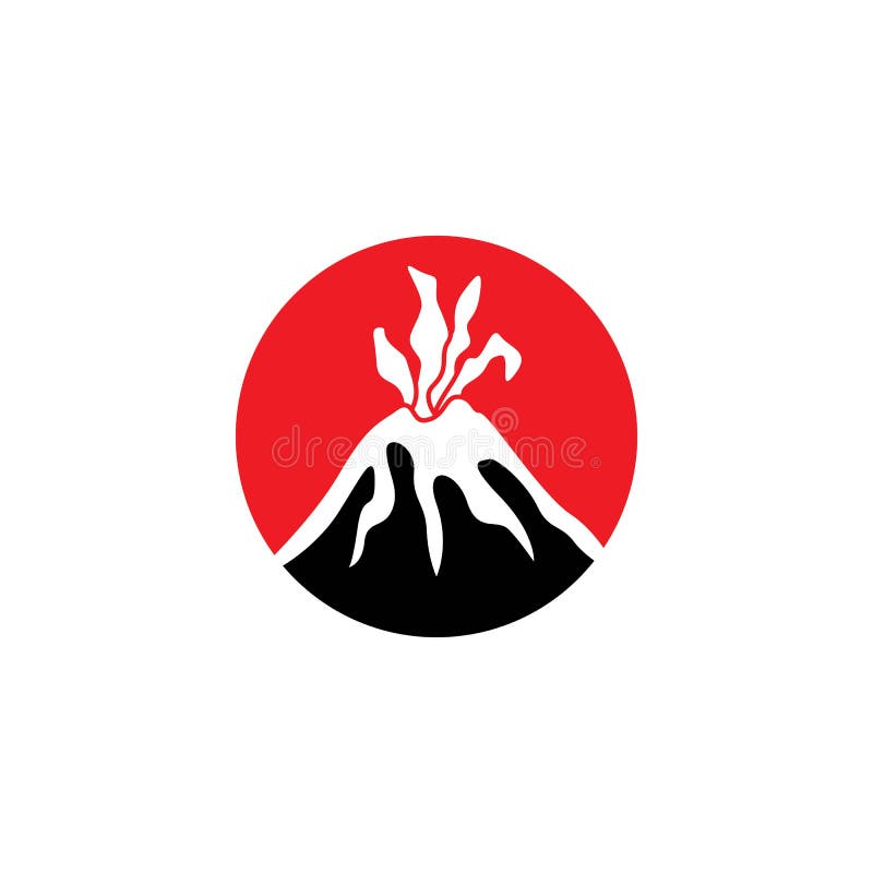 Volcano Eruption Logo Vector Illustration Stock Illustration ...