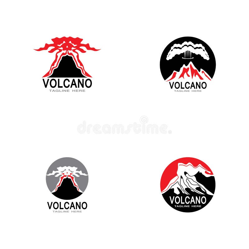 Volcano Eruption Logo Vector Illustration Stock Illustration ...