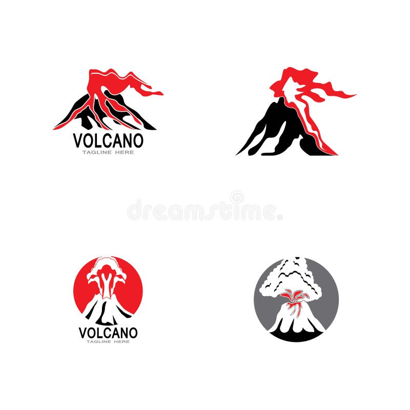Volcano Eruption Logo Vector Illustration Stock Illustration ...