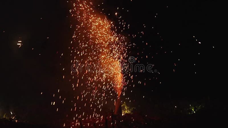 Volcano Pyrotechnics Firework End Stock Footage - Video of flashing ...