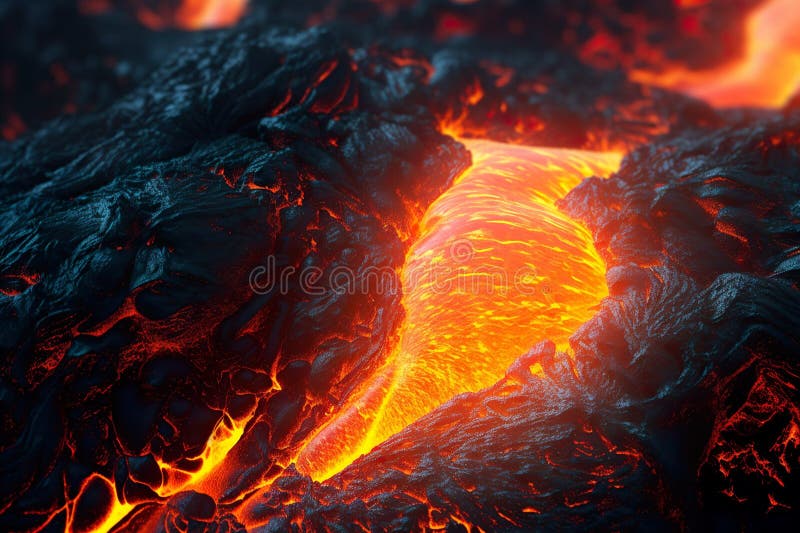 Volcano Eruption on Reykjanes Peninsula, Iceland Stock Illustration ...