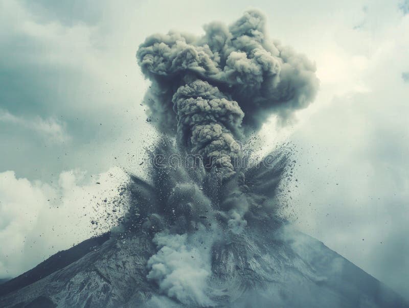 Volcano Eruption Smoke stock photo. Image of cloud, atmospheric - 383303832