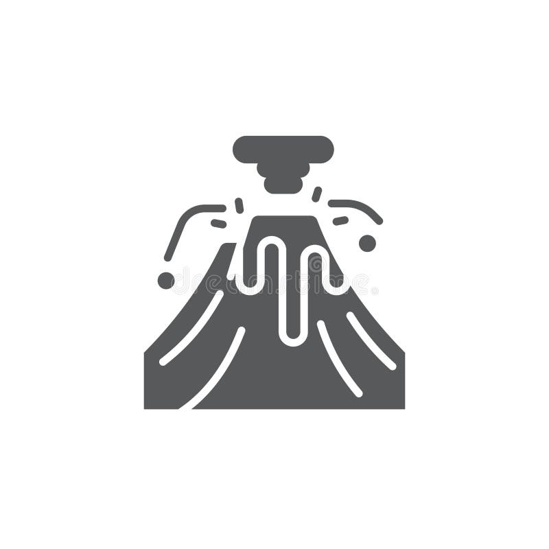 Volcano Eruption Vector Icon Symbol Disaster Isolated on White ...