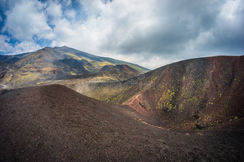 Volcano Etna view stock image. Image of land, frame, peak - 89096141