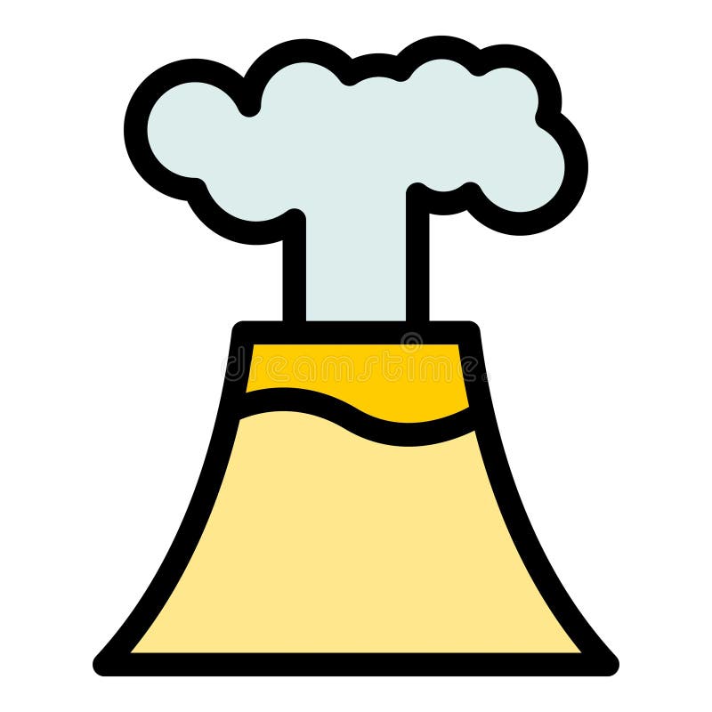 Volcano Explosion Icon Vector Flat Stock Illustration - Illustration of ...