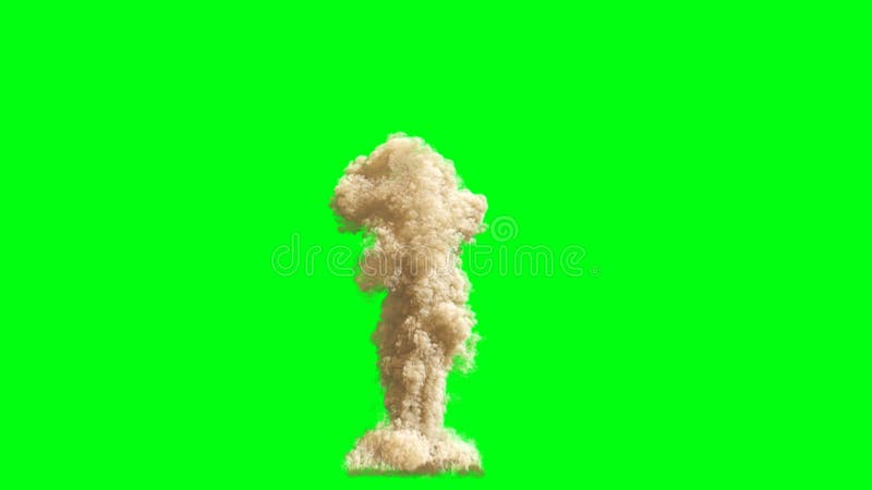 Volcano Fire and Smoke Isolate on Green Screen 4k. Dust. Realistic Fire ...