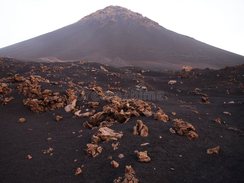 Volcano Fogo 2 stock photo. Image of volcanic, fogoisland - 95827262