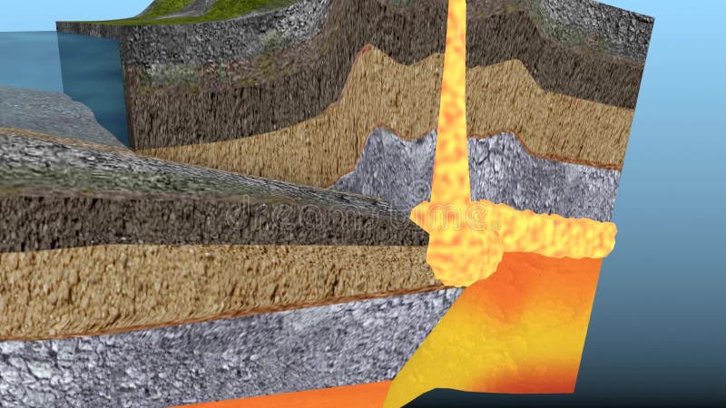 Volcano Formation Animation Stock Video - Video of creates, magma ...