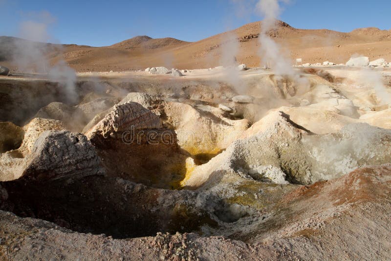 Volcano Fumarolas, Bolivia. Stock Photo - Image of park, thermal: 18567156