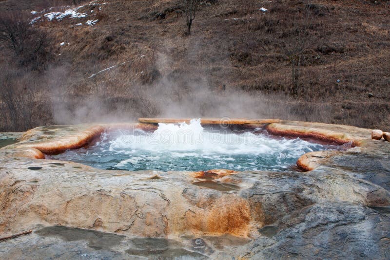 Volcano geyser stock image. Image of mineral, park, blue - 20461395