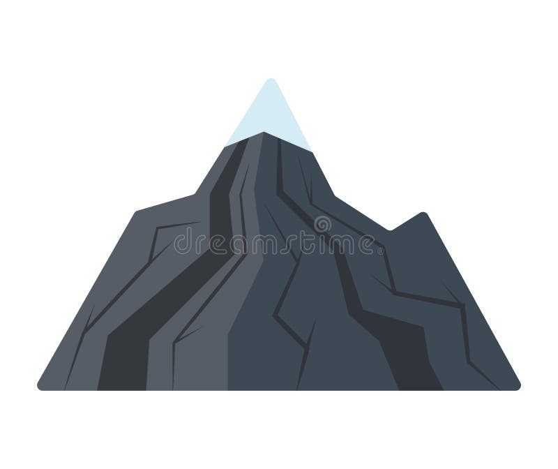 Volcano with ice stock illustration. Illustration of erupting - 300714393