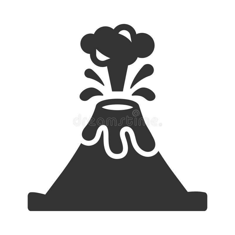 Volcano Icon stock vector. Illustration of nature, weather - 305814989