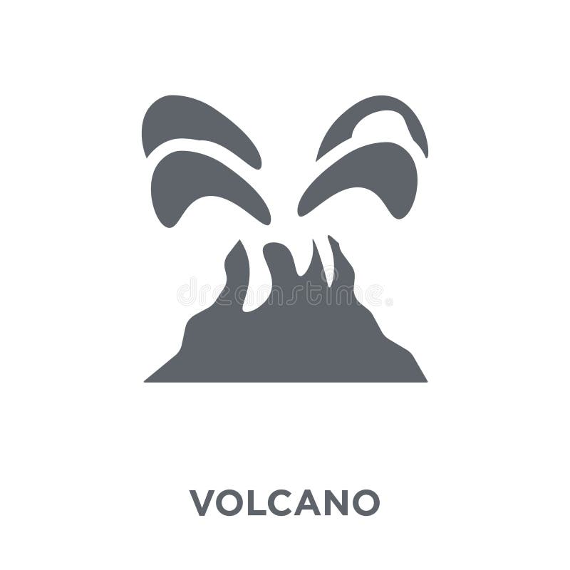 Volcano Icon Vector Isolated on White Background, Volcano Sign Stock ...