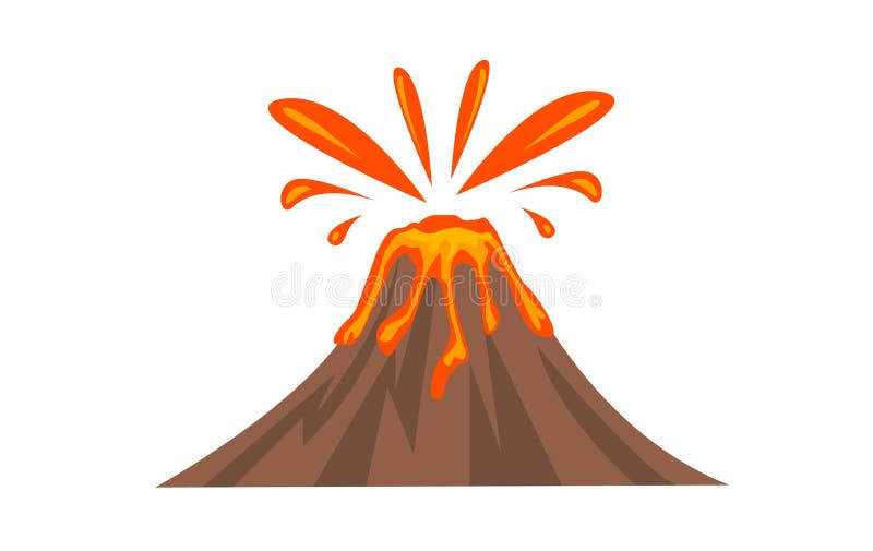 Volcano Icon Set stock vector. Illustration of adventure - 99666271