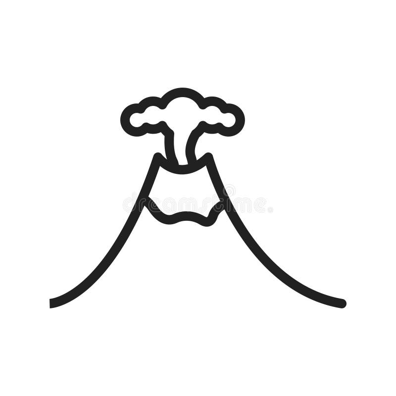 Volcano icon vector image. stock vector. Illustration of icon - 278408438